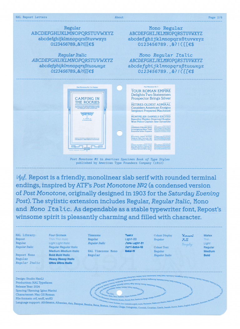 HAL Typefaces – Repost